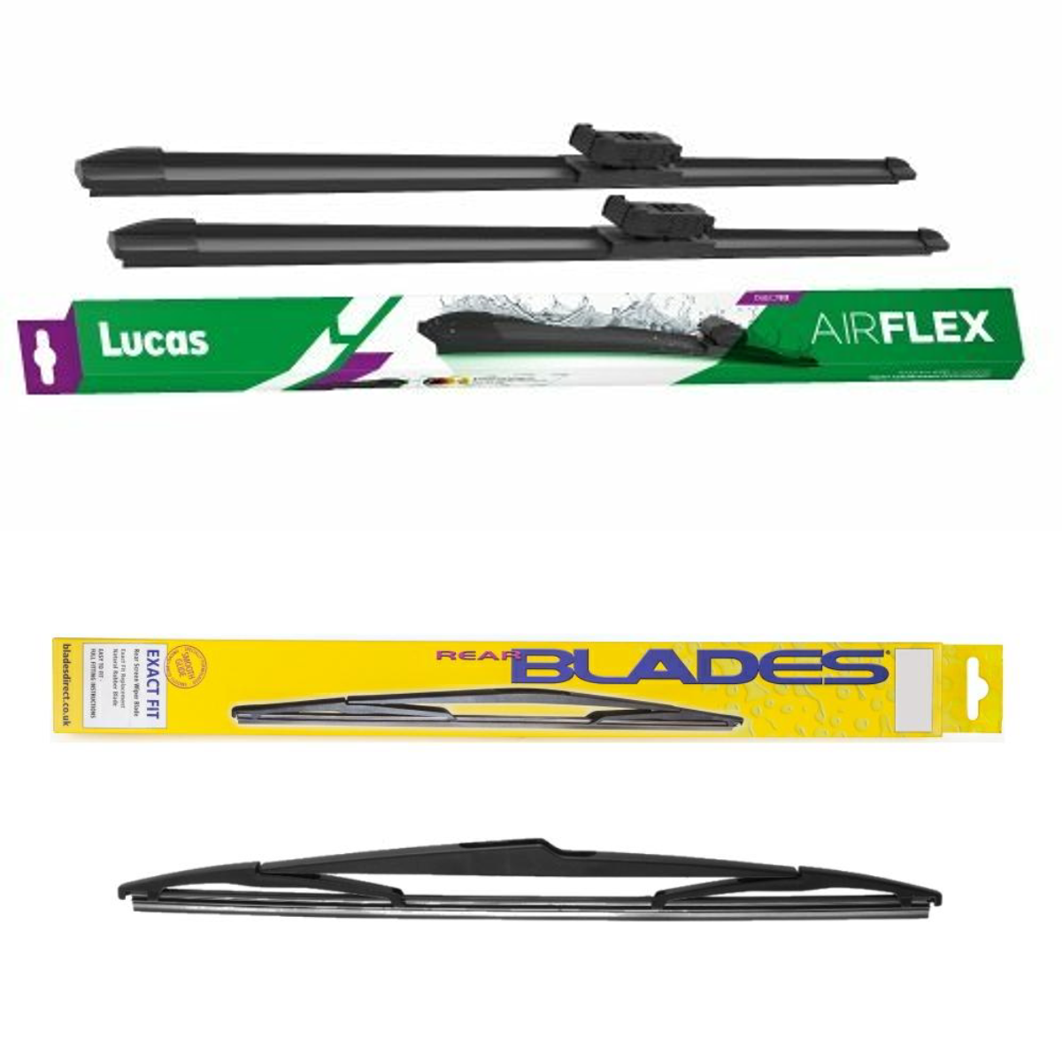 Lucas AIRFLEX Direct Fit and Blades Rear Screen - Triple Pack ...