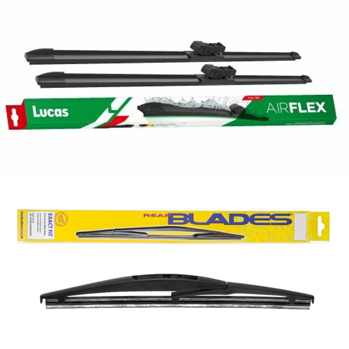 Lucas AIRFLEX Direct Fit and Blades Rear Screen - Triple Pack ...